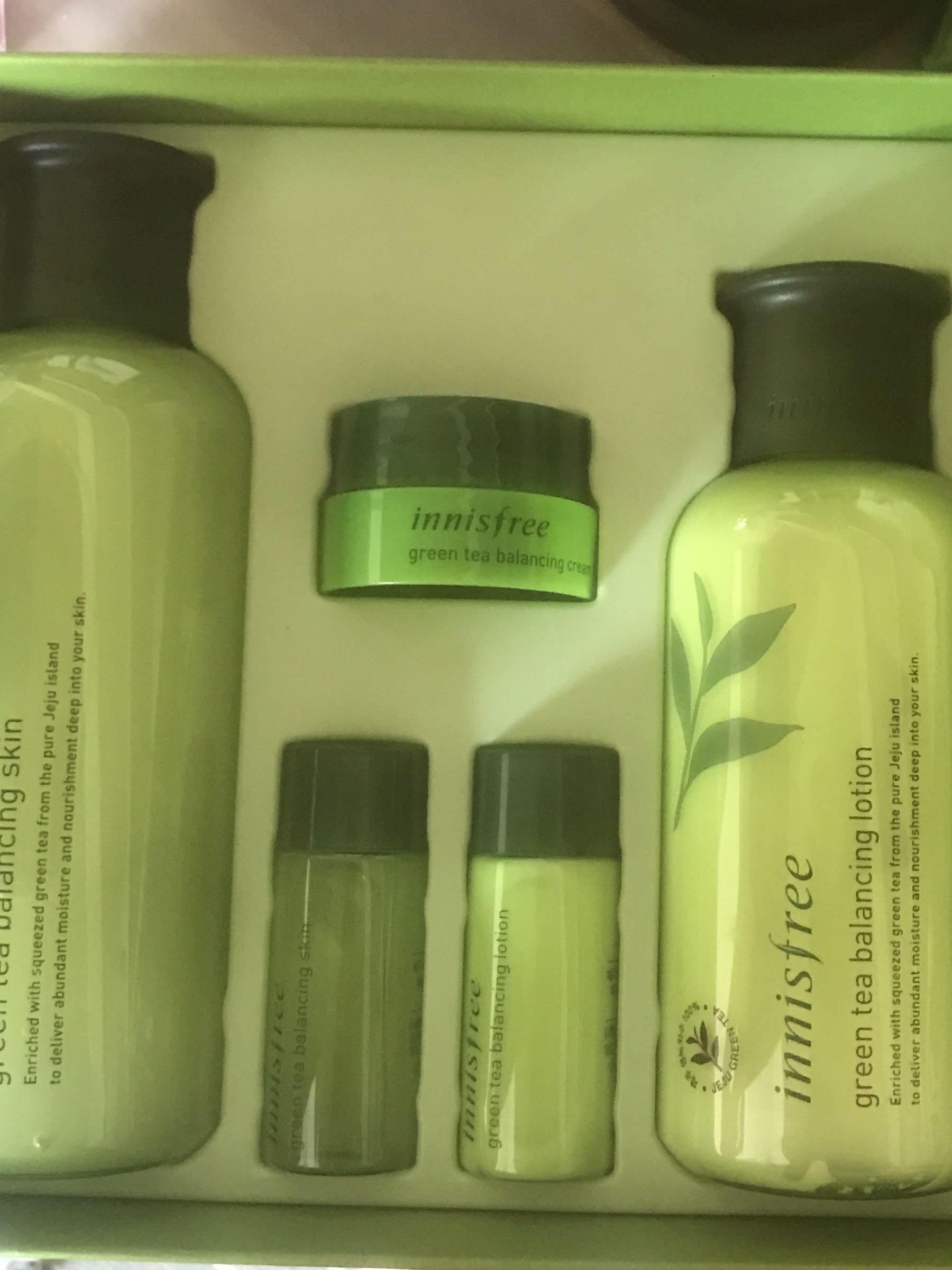 Innisfree Green Tea Balancing Skin Care Set, Beauty & Personal Care ...
