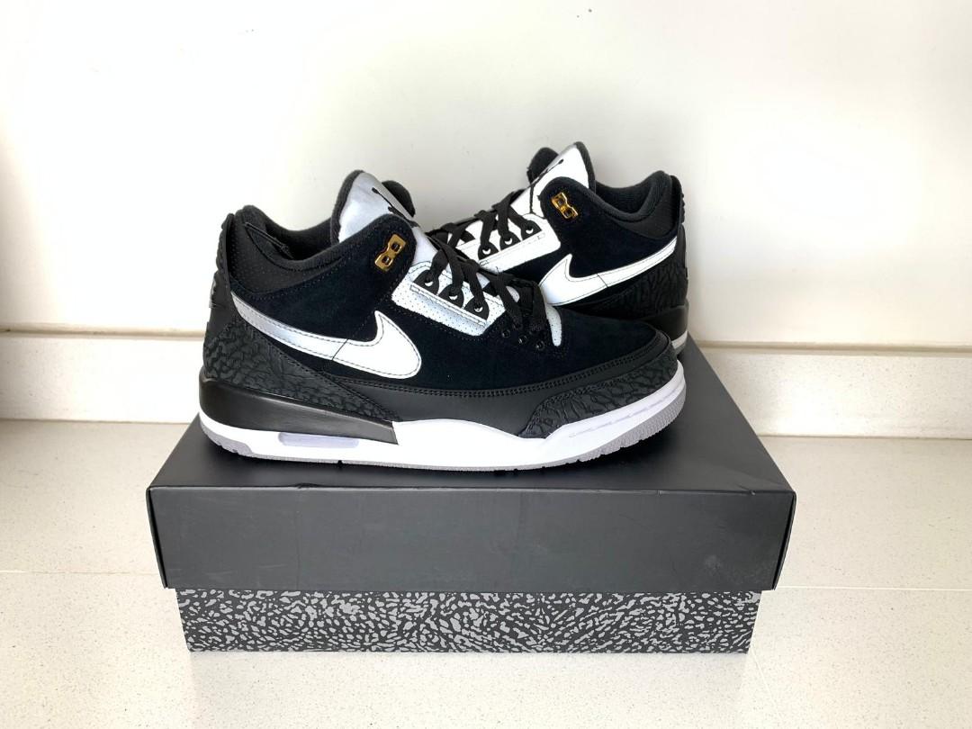 Jordan 3 Tinker Hatfield Black cement, Men's Fashion, Footwear ...
