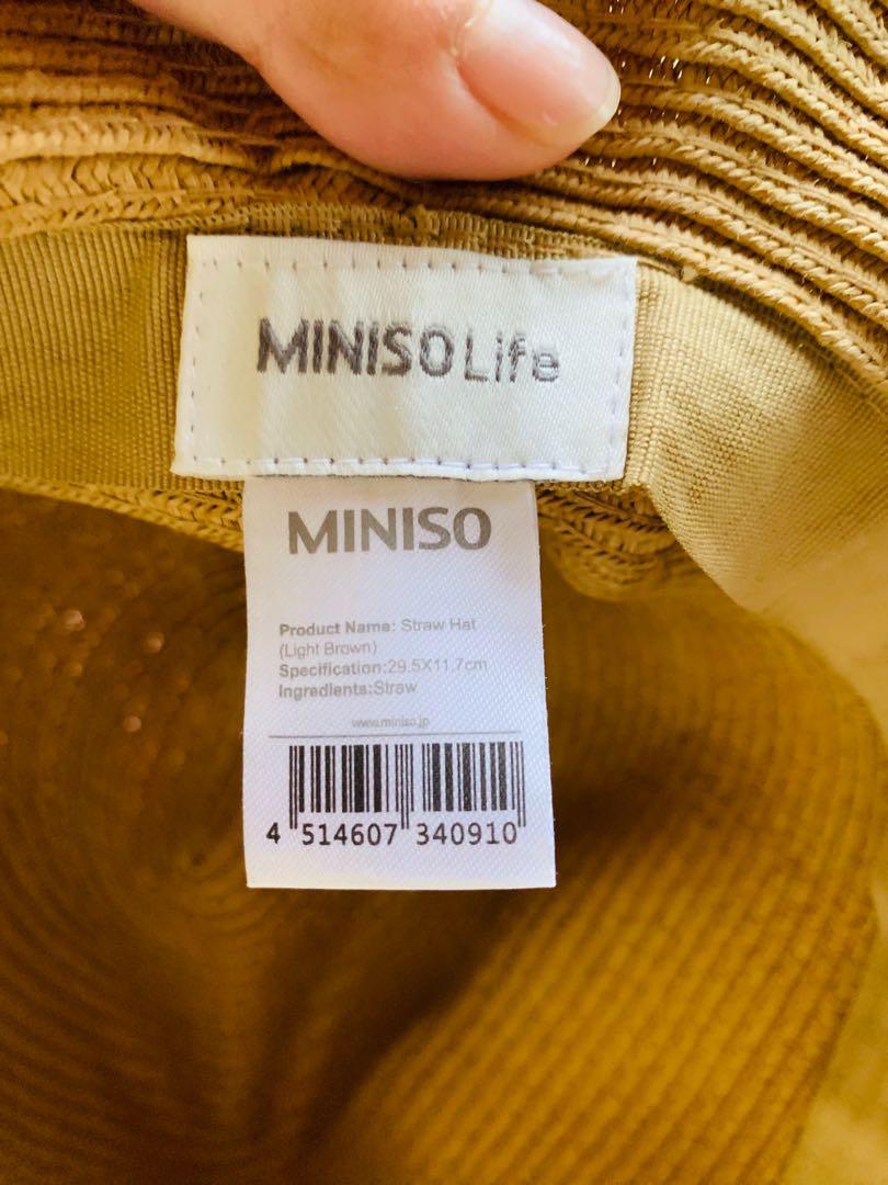 Miniso Straw Hat, Women's Fashion, Watches & Accessories, Hats ...