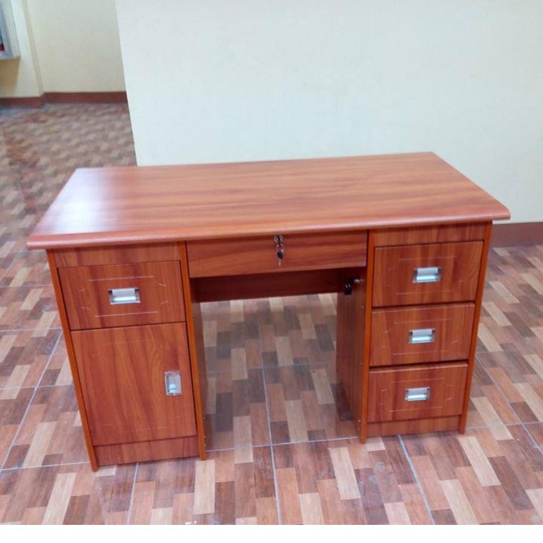 Office table with side and center drawers, Furniture & Home Living ...