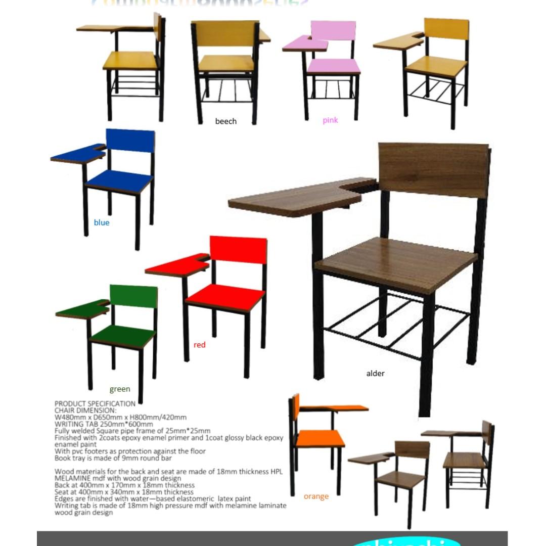school furniture deped armchair training armchair with writing tab ...