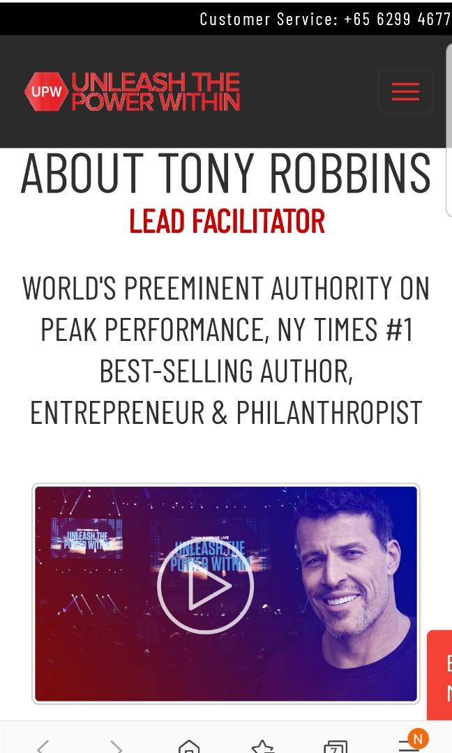 Tony Robbin-Unleash the Power within, Hobbies & Toys, Memorabilia ...
