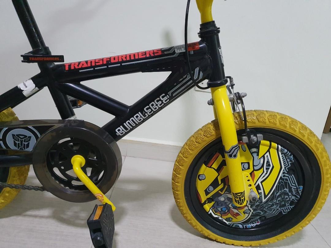 Transformers Bumblebee 14' kids bicycle with training wheels, Sports ...