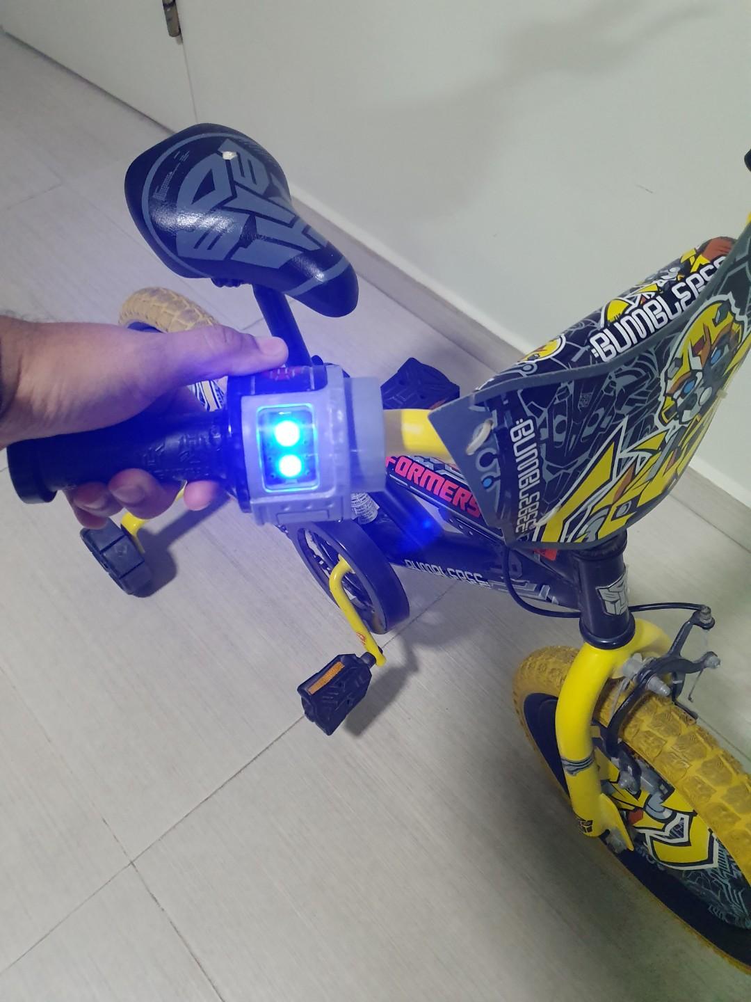 Transformers Bumblebee 14' kids bicycle with training wheels, Sports ...