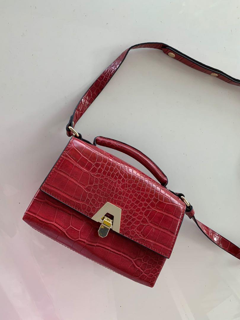 Zara Classy Red Bag, Women's Fashion, Bags & Wallets, Shoulder Bags on ...
