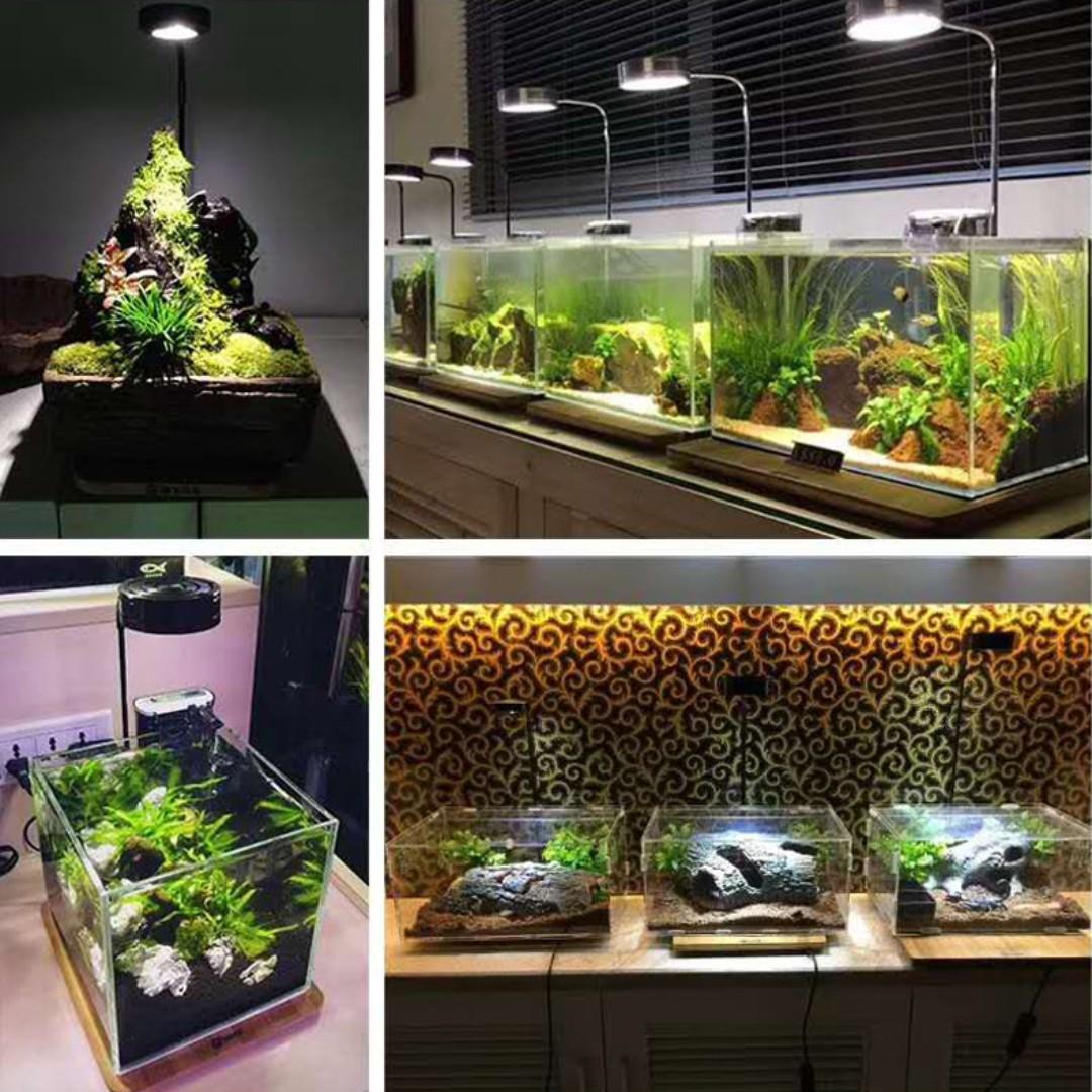 7W LED Light Stand with Wooden Base for Indoor Potted Plant Display ...