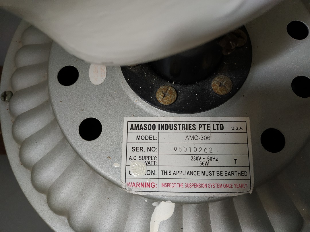 Amasco ceiling fan 42 inch, Furniture & Home Living, Lighting & Fans ...