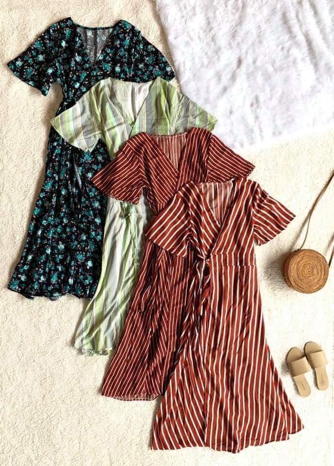 Big Size Overlap Maxi Dress, Women's Fashion, Dresses & Sets, Dresses ...