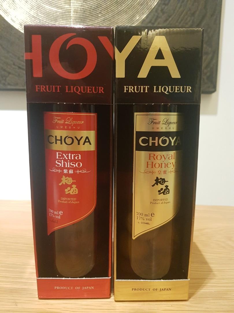 Choya Royal Honey and Choya Extra Shiso, Food & Drinks, Alcoholic Beverages on Carousell