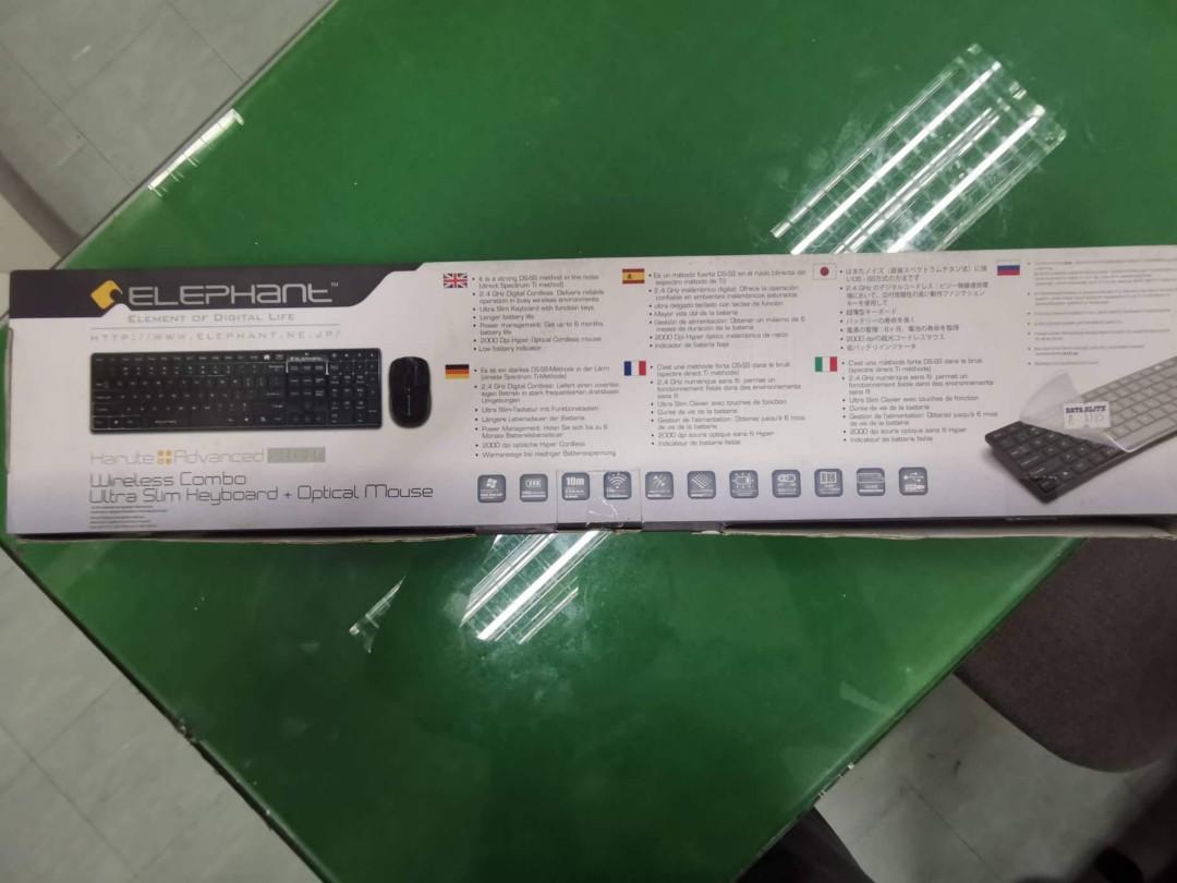 Elephant wireless keyboard and optical mouse, Computers & Tech, Parts ...