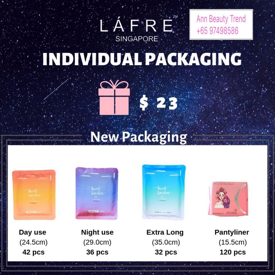 Lafre Individual Packaging Sanitary Pad, Health & Nutrition, Health ...