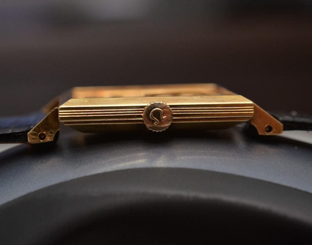 Omega 1961 Square 18K Yellow Gold Tank Watch, Luxury, Watches on Carousell