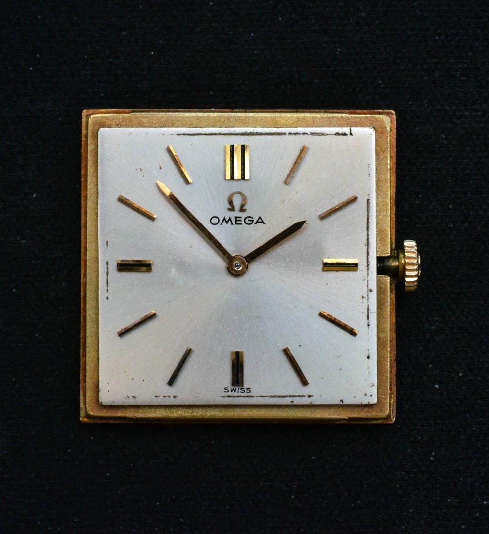 Omega 1961 Square 18K Yellow Gold Tank Watch, Luxury, Watches on Carousell