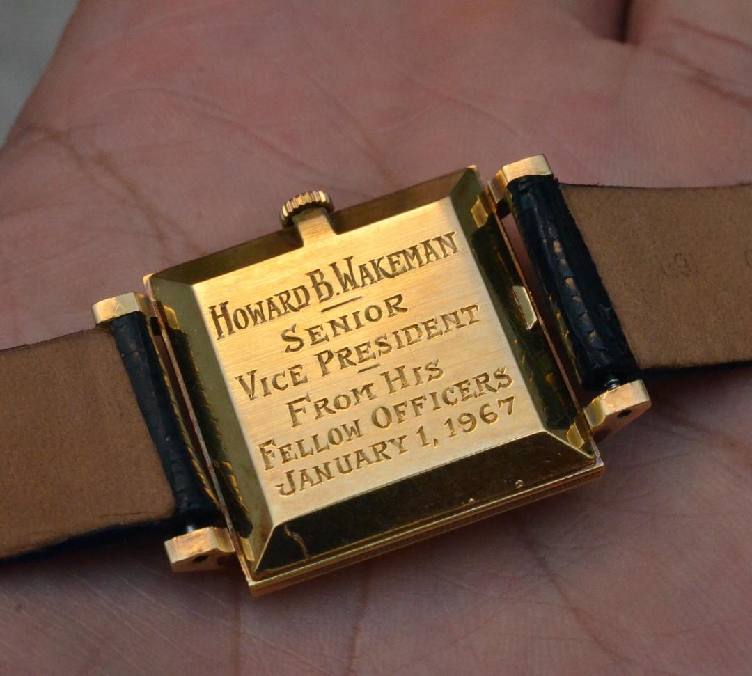 Omega 1961 Square 18K Yellow Gold Tank Watch, Luxury, Watches on Carousell