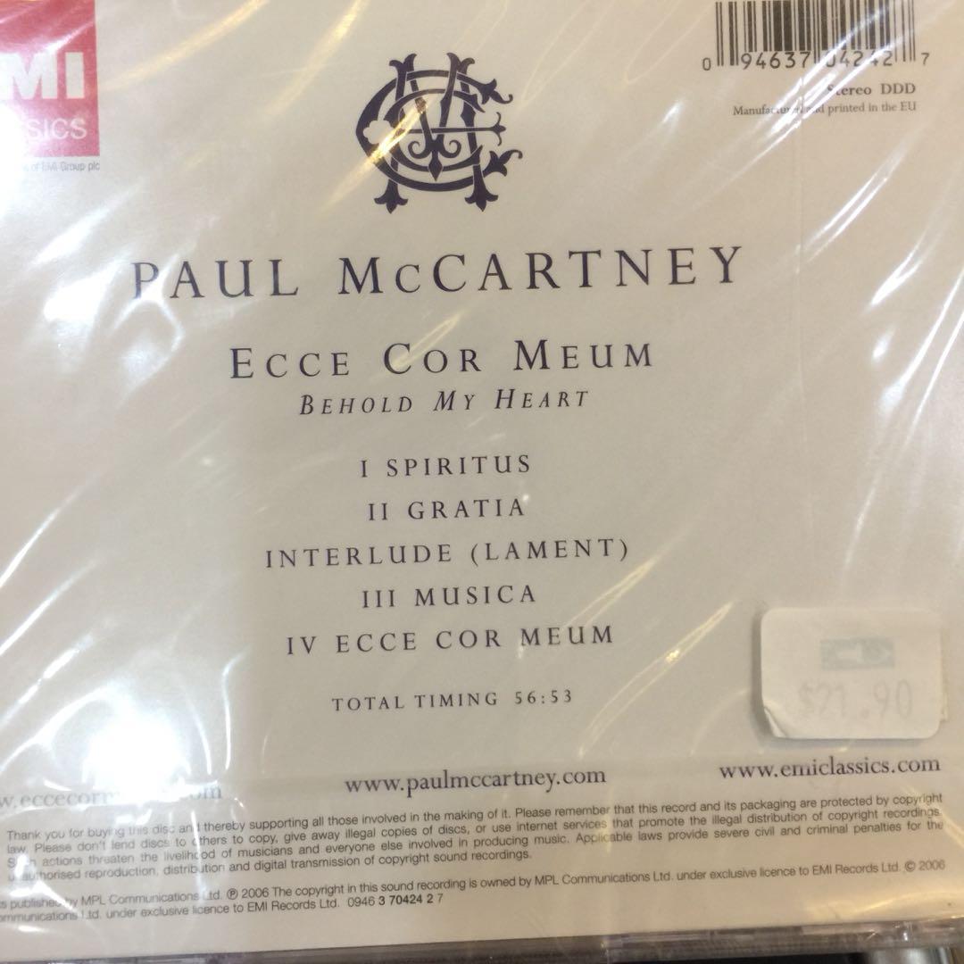 PAUL McCARTNEY: ECCE COR MEUM, Hobbies & Toys, Music & Media, CDs ...