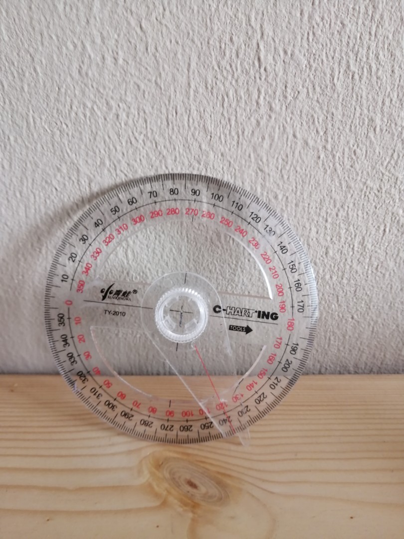 Round circular plastic protractor, Hobbies & Toys, Stationery & Craft ...