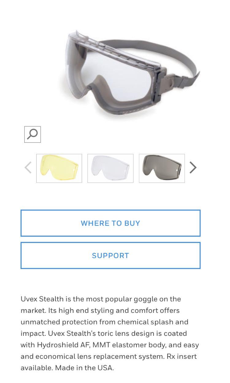 SPERIAN MAXX PRO PROTECTIVE GOGGLES / GLASSES 抗疫防飛沫眼罩/眼鏡/護目鏡/風塵防護鏡, 男裝 ...