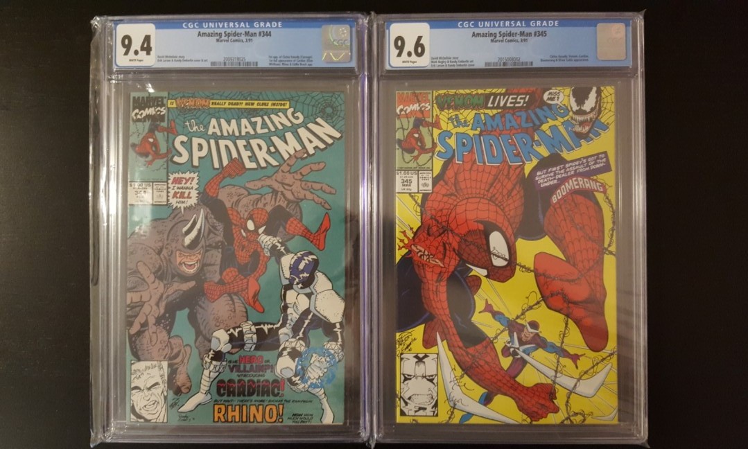 Amazing Spider-Man #344 CGC 9.4, #345 CGC 9.6 (1991, 1st Series) Set of ...