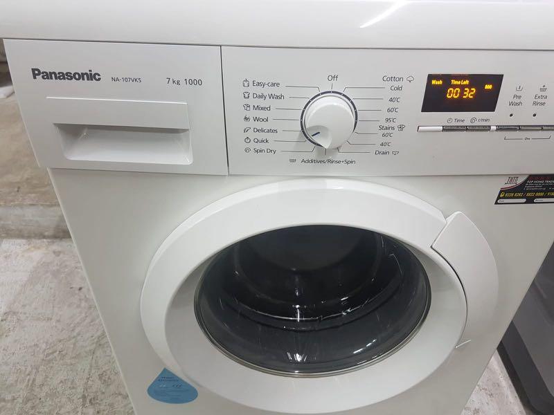 Used Panasonic 7kg Front Load Washing Machine NA-107VK5, TV & Home Appliances, Washing Machines ...