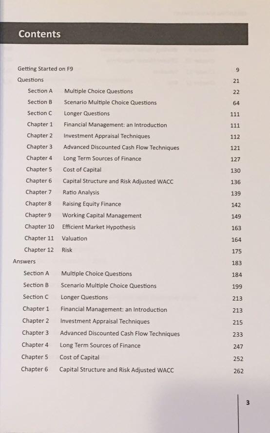 Acca F9 Revision Notes Questions Answers Hobbies Toys Books