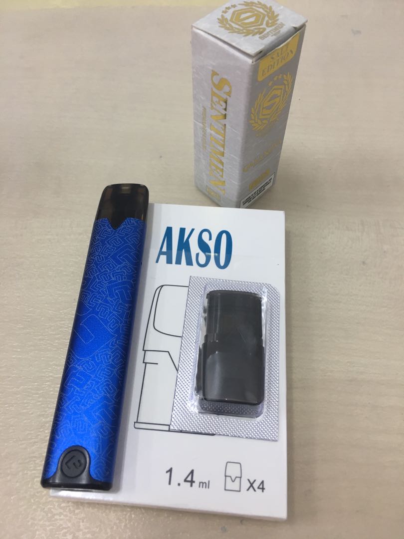 Akso pod with refill cartrige free flavour 50mg, Health & Nutrition ...