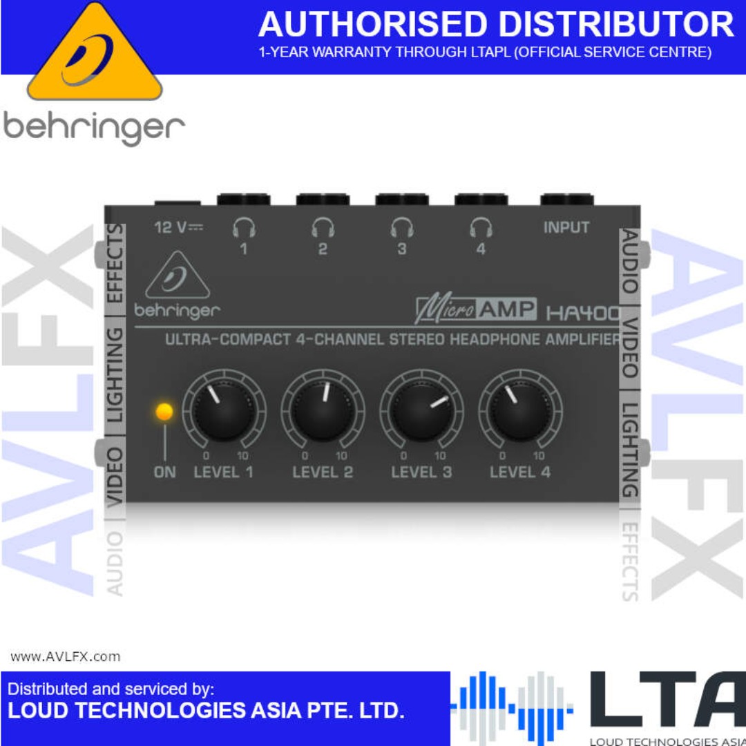 Behringer MicroAMP HA-400 - Headphone Amplifier, Electronics, Audio on ...