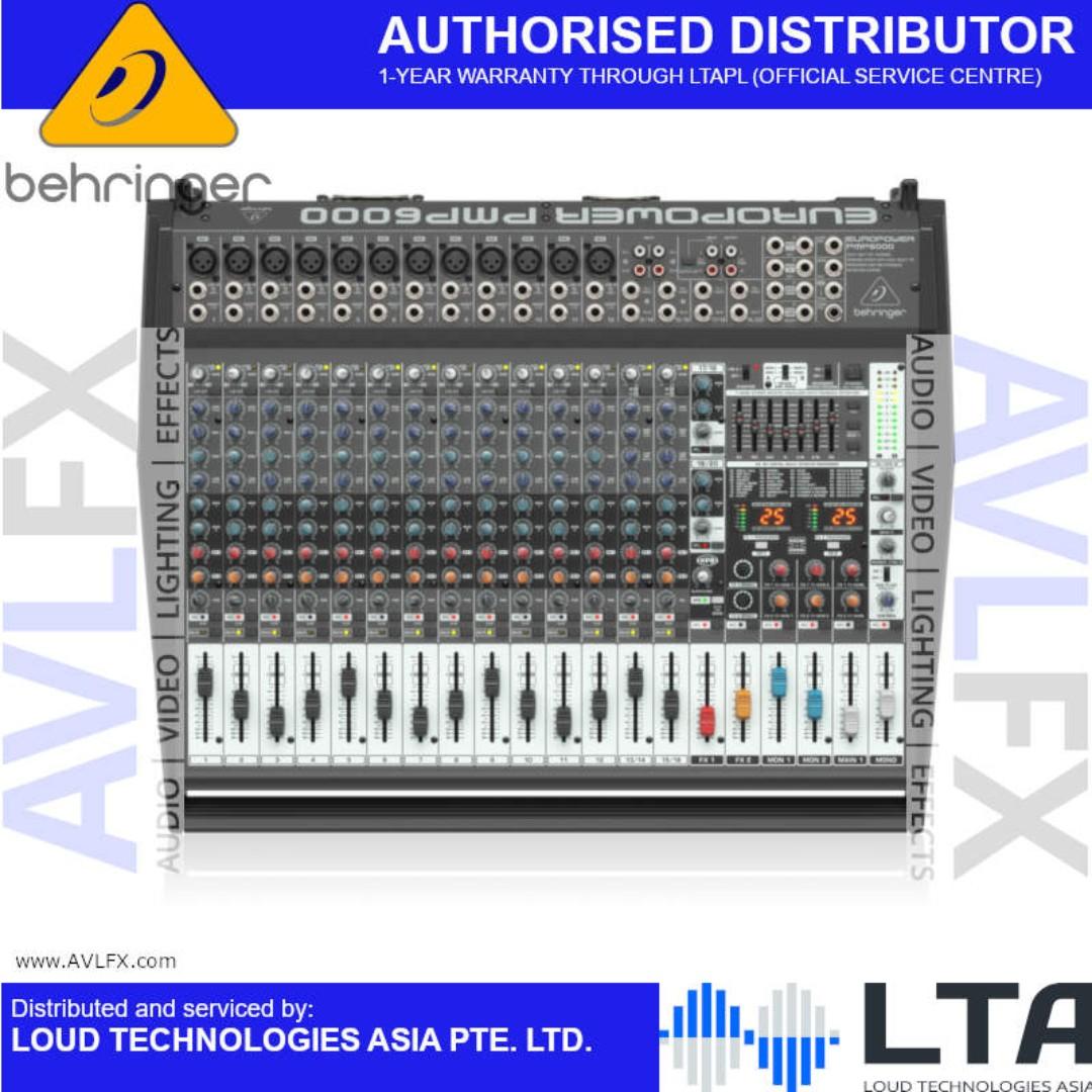 Behringer PMP6000 20-Channel Powered Mixer, Audio, Other Audio ...