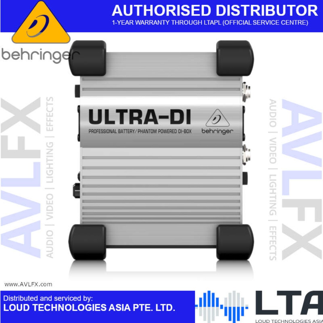 Behringer ULTRA-DI DI100 Active Direct Box with Groundlift Switch, Audio, Other Audio Equipment ...