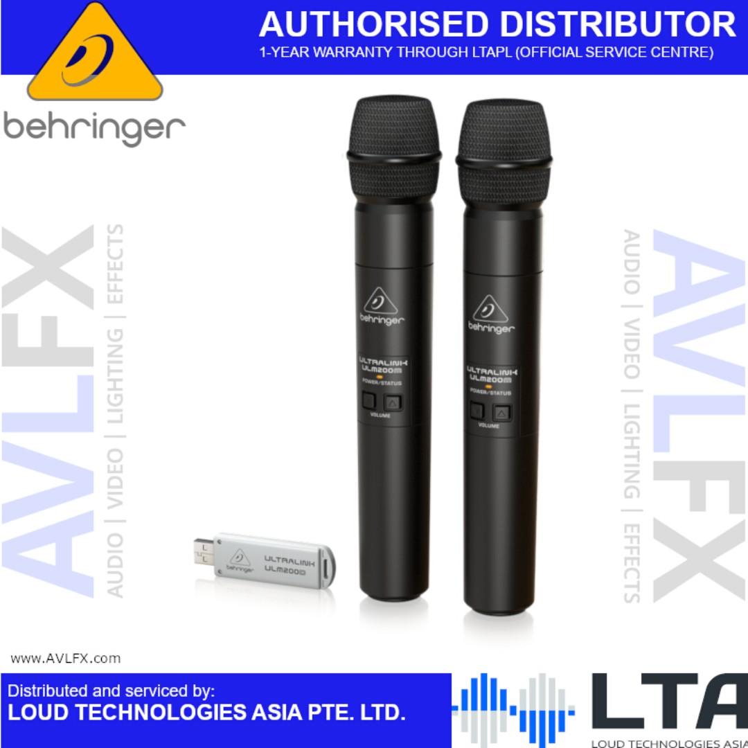 Behringer ULTRALINK ULM202USB High-Performance 2.4 GHz Digital Wireless ...