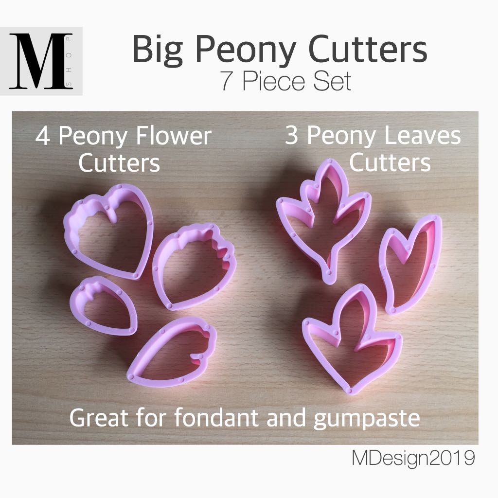 Big Peony Cutter, 7 Pc Set, Hobbies & Toys, Stationary & Craft, Craft ...