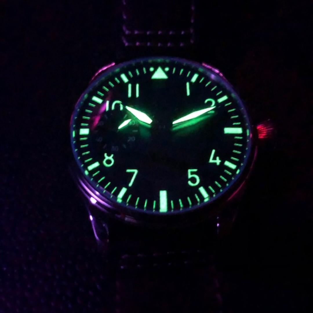Blue Sunburst Flieger Type-A Mechanical Pilot Watch, Mobile Phones ...
