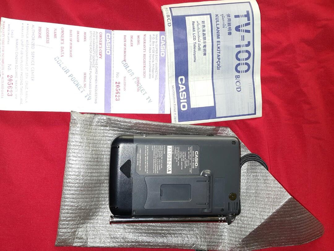 Casio TV-100 b vintage pocket tv, Audio, Portable Music Players on ...