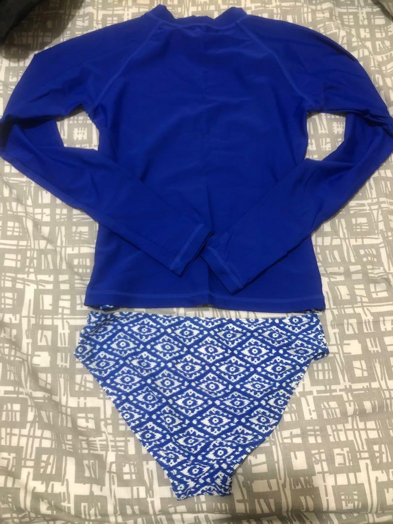 Coco Cabana Blue Rash Guard, Women's Fashion, Swimwear, Rash guard on ...