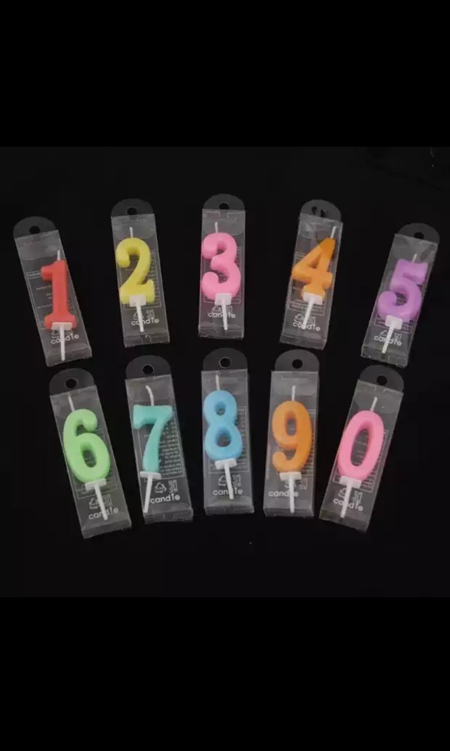 Color birthday number candle (ready stock), Food & Drinks, Gift Baskets ...