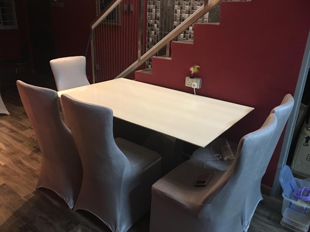 Designer dining table fiber top, Furniture & Home Living, Furniture ...