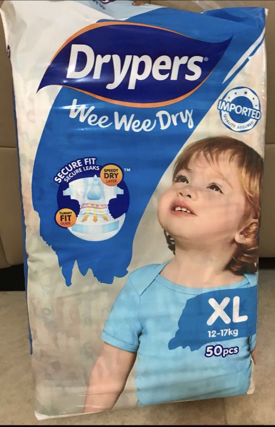 Drypers XL Diapers, Babies & Kids, Bathing & Changing, Diapers & Baby ...