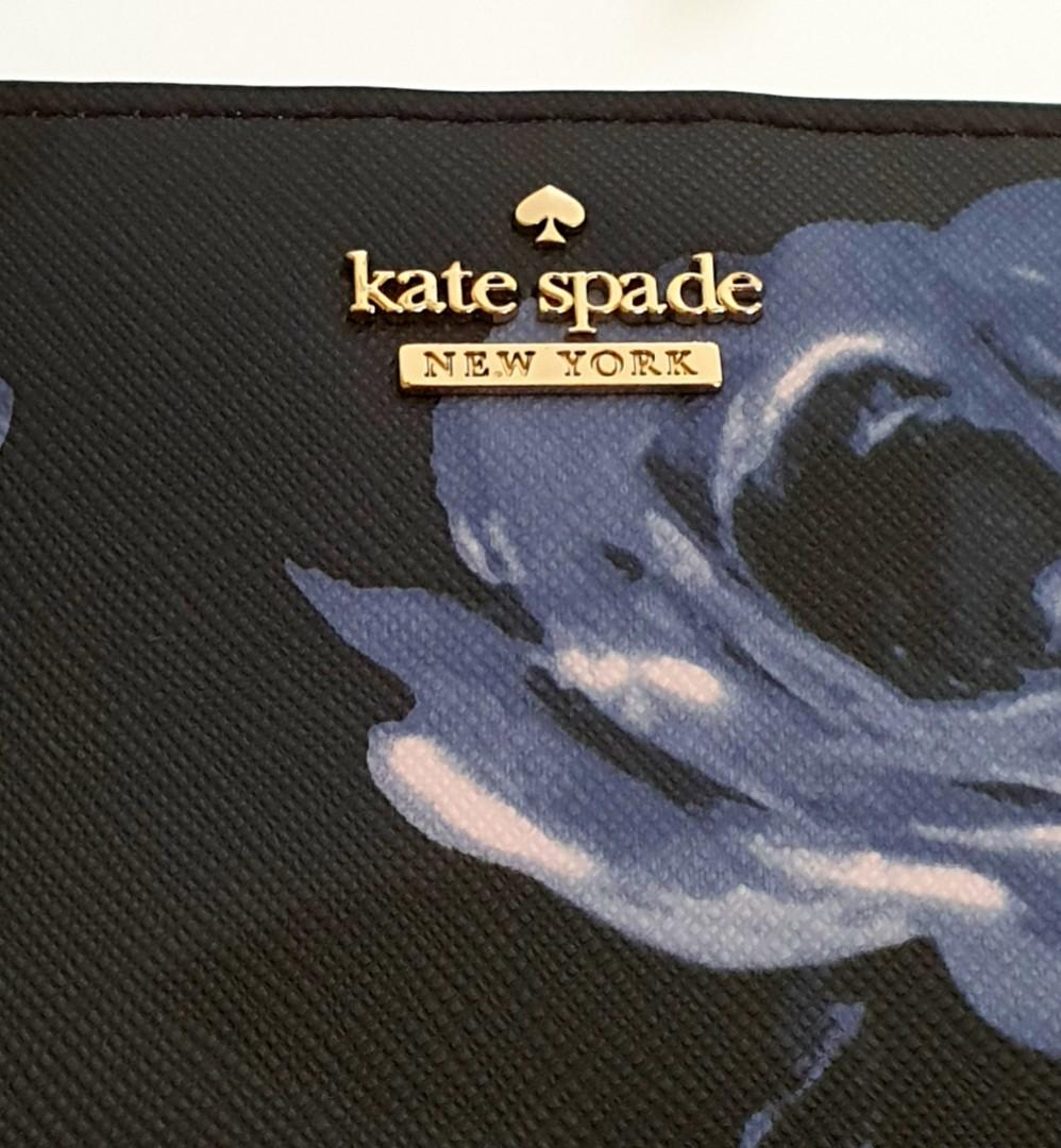 Kate Spade Cameron Street Night Rose Stacy Bifold Wallet Floral Flower ...
