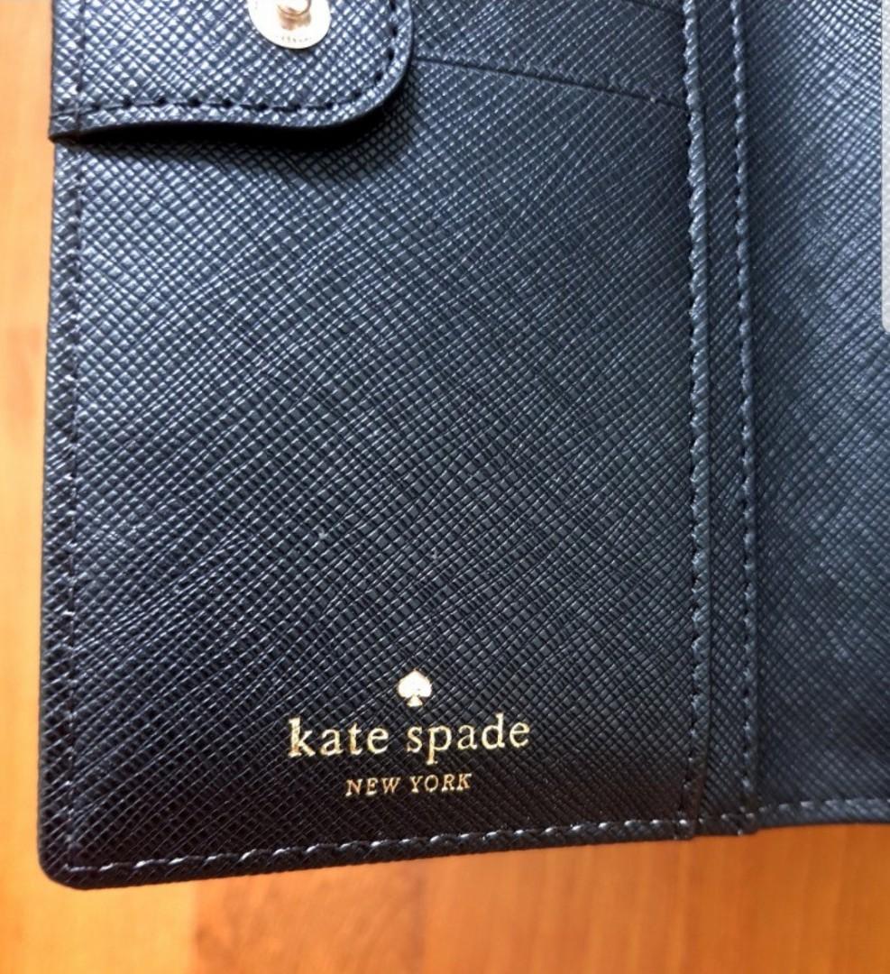 Kate Spade Cameron Street Night Rose Stacy Bifold Wallet Floral Flower ...