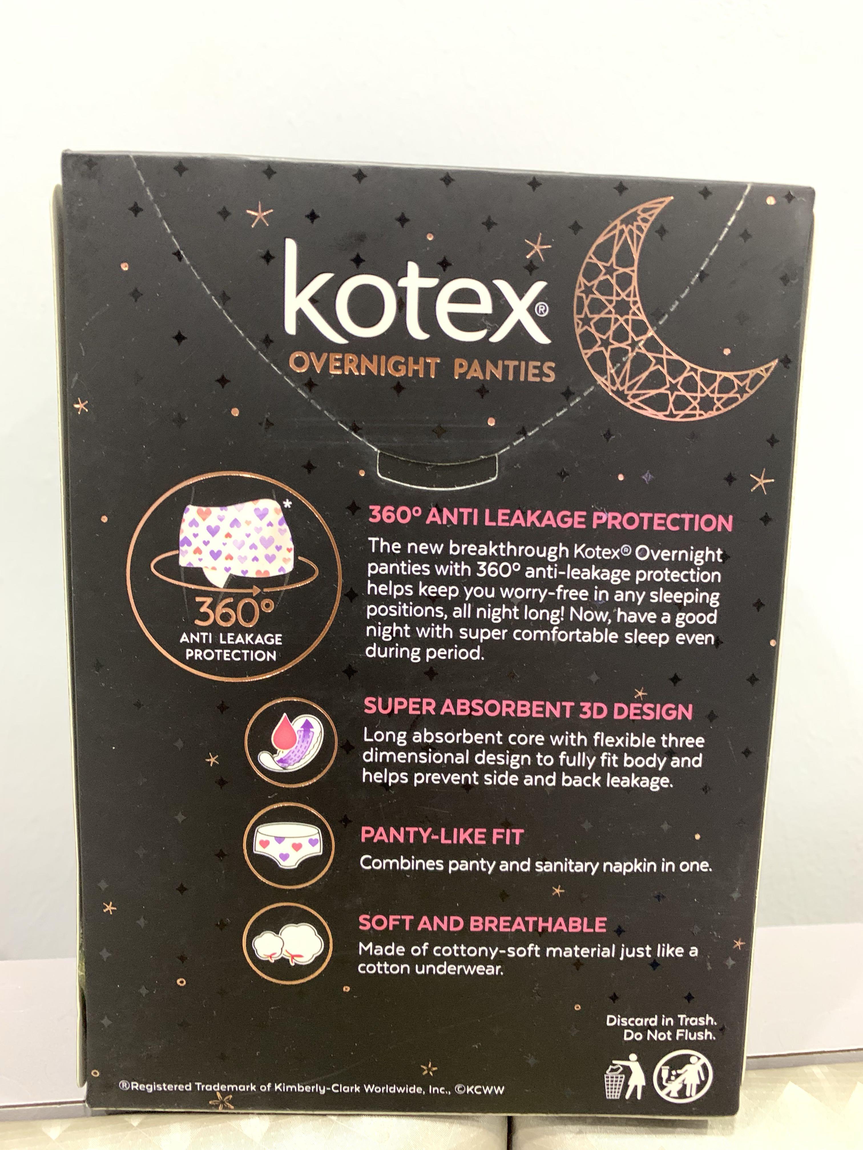 Kotex Overnight Panties, Babies & Kids, Bathing & Changing, Diapers ...