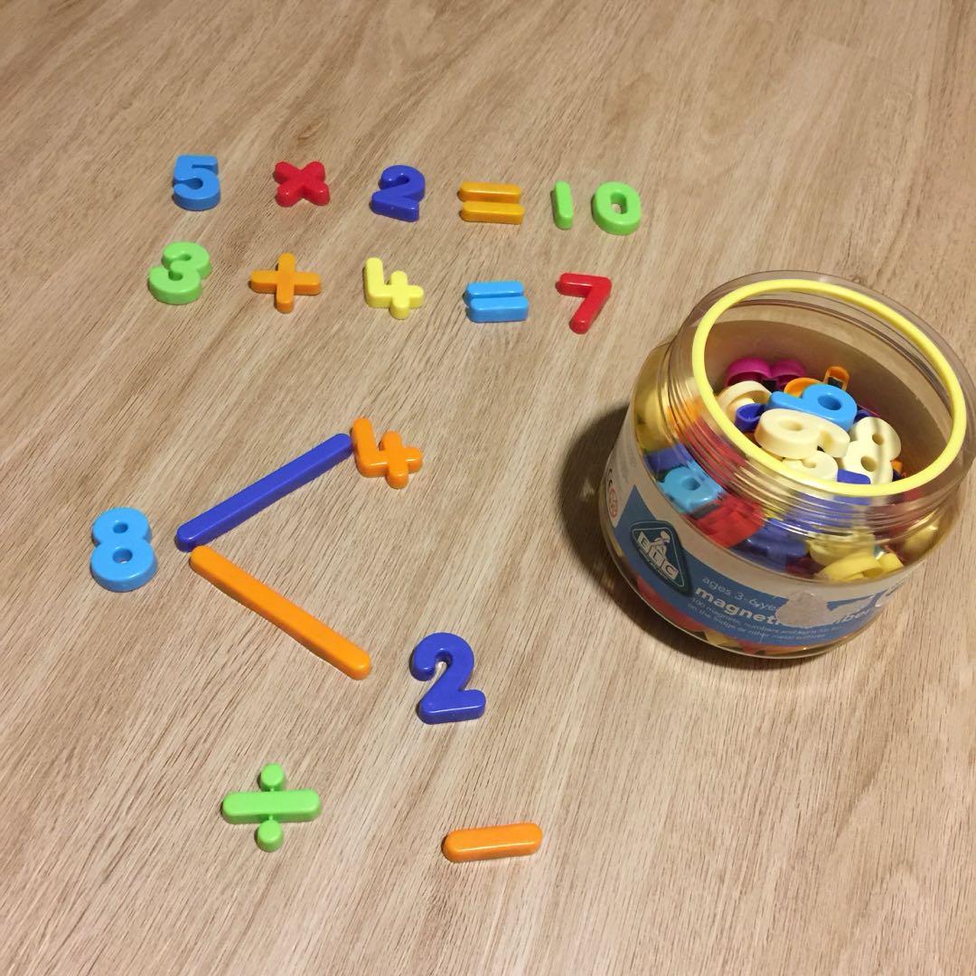 Magnetic numbers learning addition multiplication, Babies & Kids, Toys ...