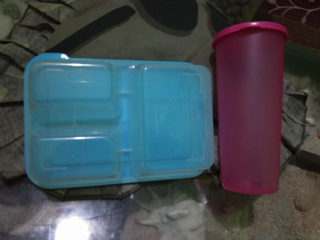 New Tupperware tempat minum baru + dapat tempat makan sekat good ...