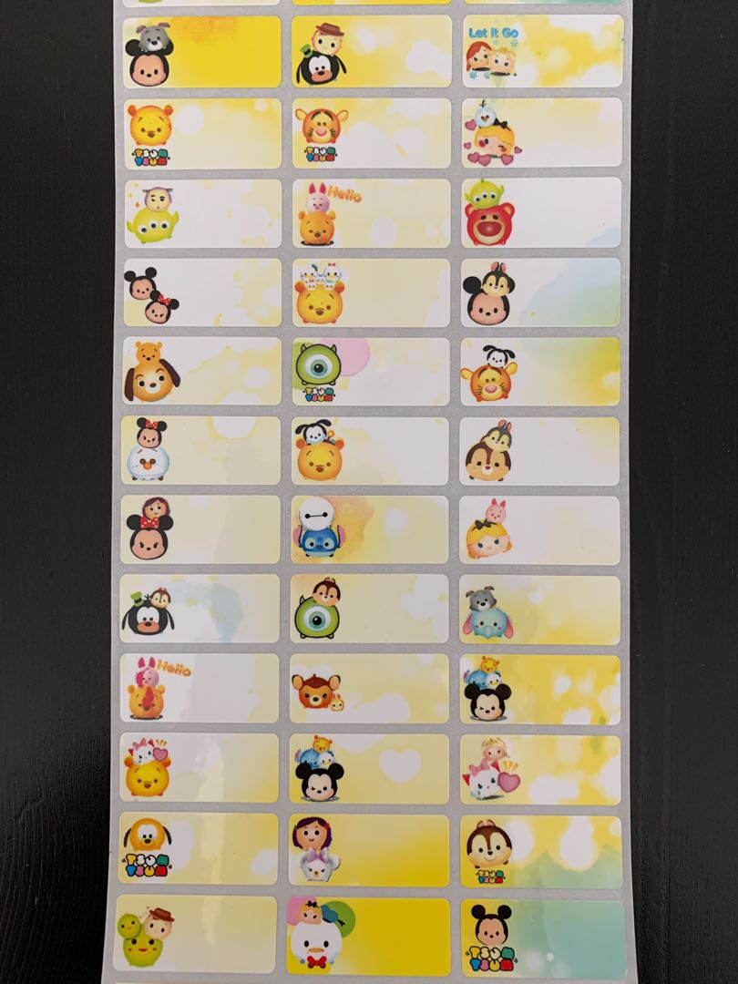 Personalised Cartoon Name Stickers 1, Hobbies & Toys, Stationery ...