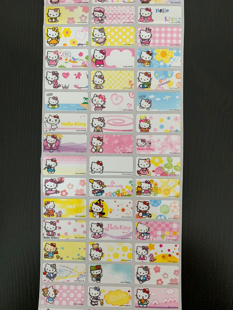 Personalised Cartoon Name Stickers 3, Hobbies & Toys, Stationery ...