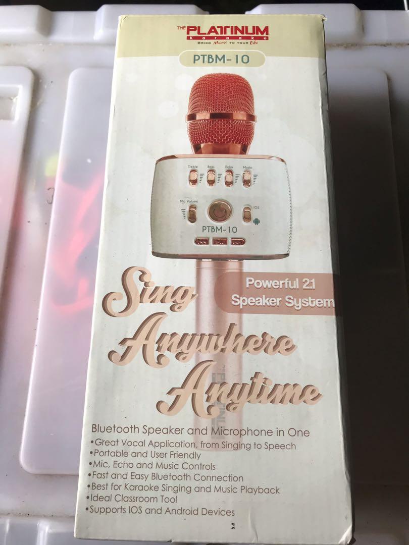 Platinum Wireless/Bluetooth Microphone, Audio, Microphones on Carousell