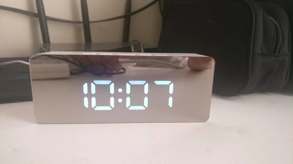 Preorder mirror digital clock, Furniture & Home Living, Home Decor ...