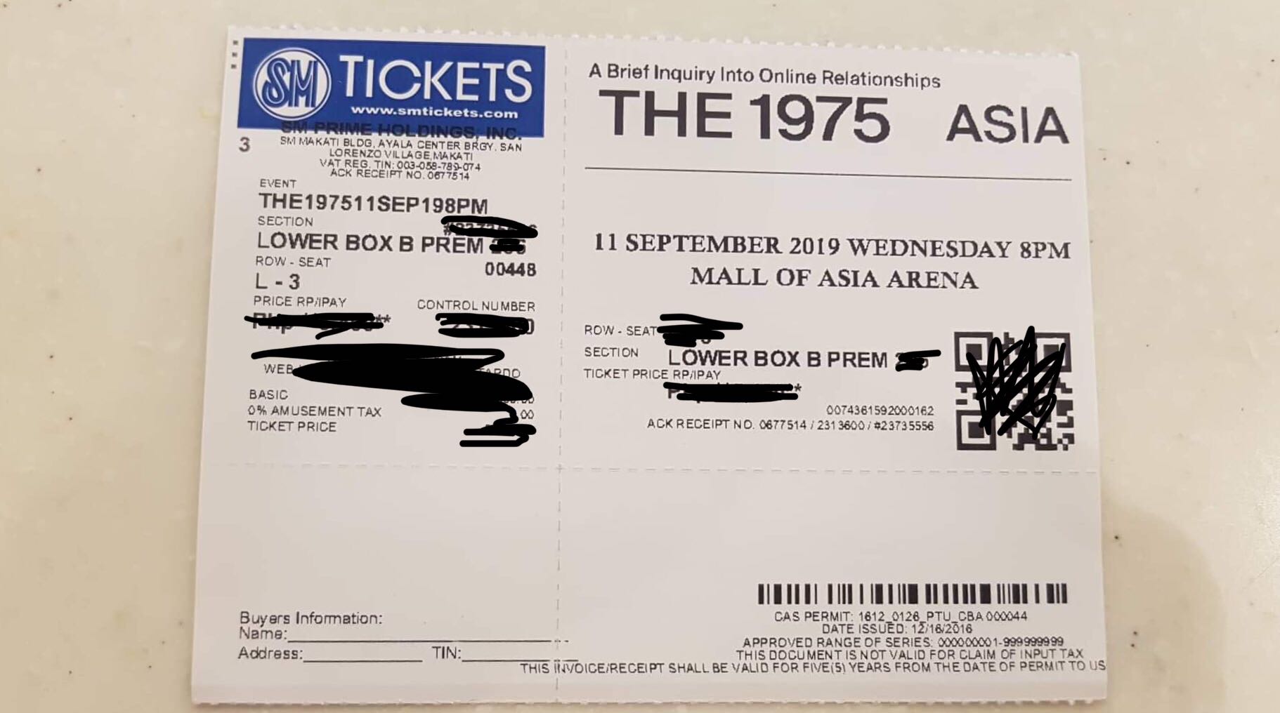 The 1975 Ticket, Tickets & Vouchers, Event Tickets on Carousell