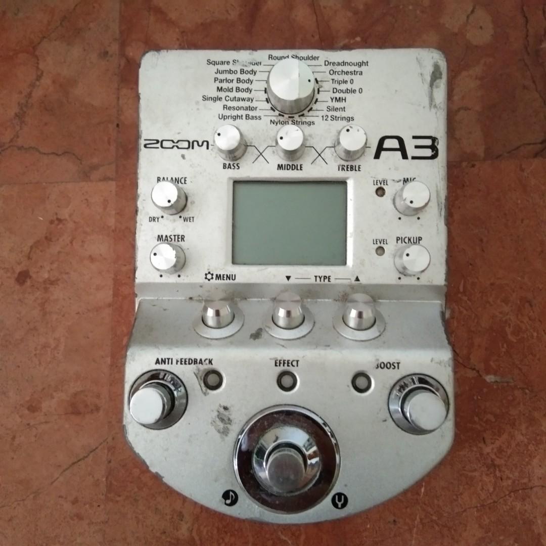 Zoom A3 (Acoustic Preamp), Hobbies & Toys, Music & Media, Music ...