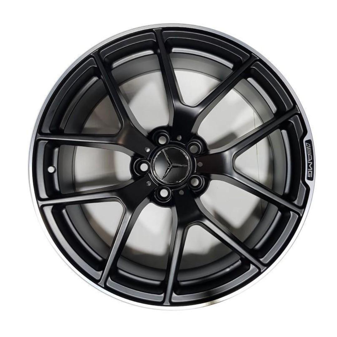 19” Staggered matt black rims for Mercedes C and E class, Car ...