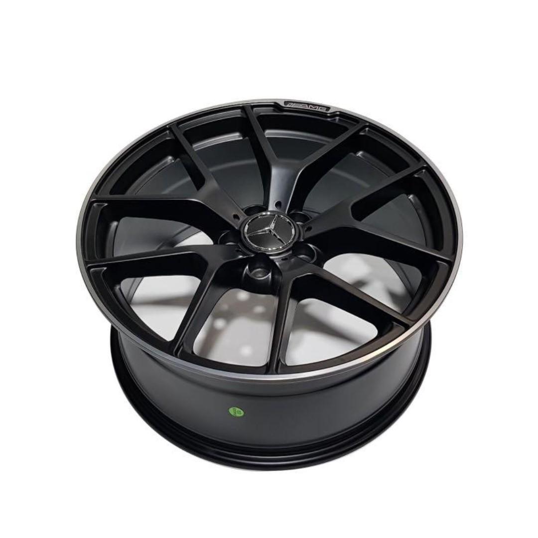 19” Staggered matt black rims for Mercedes C and E class, Car ...