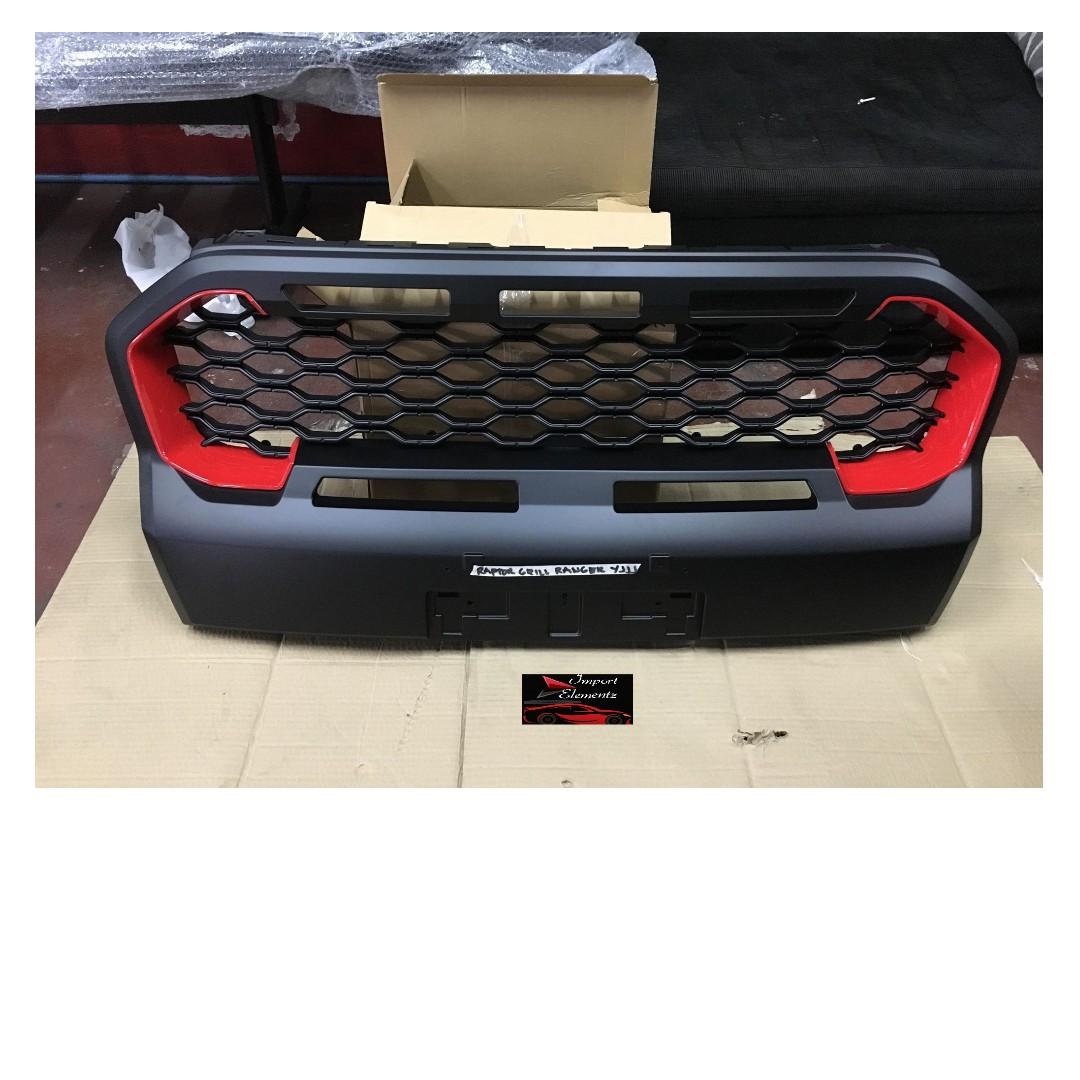 2018 to 2020 Ranger XLS Front Grill with extension Raptor Honeycomb ...